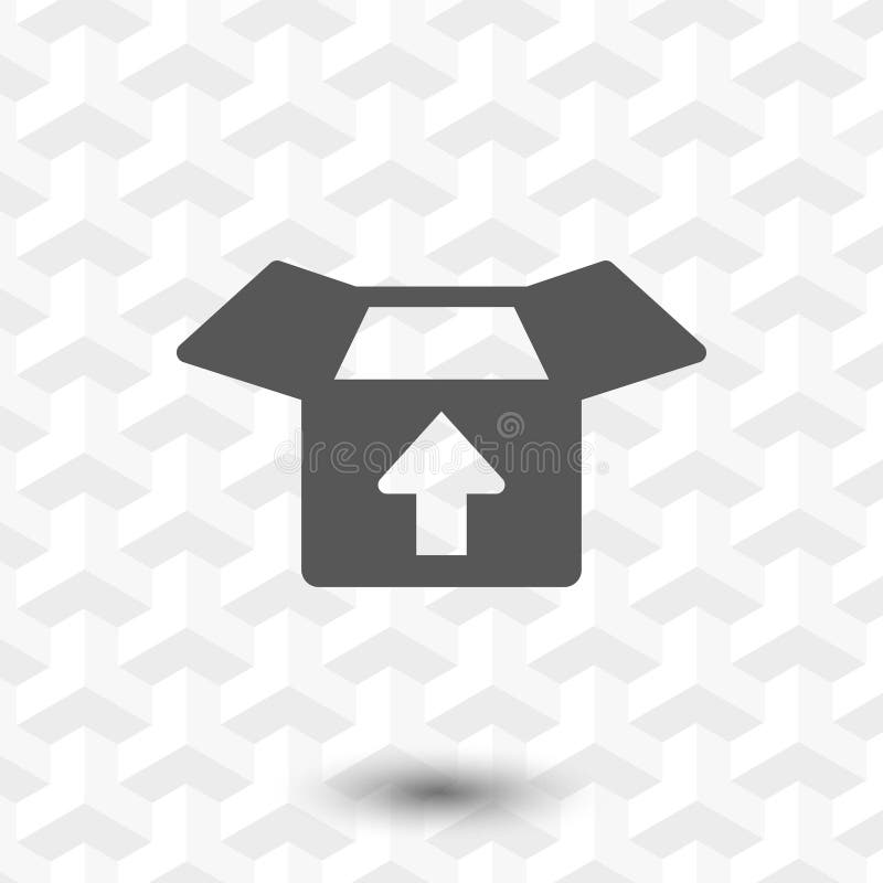 Open Box with Arrow Icon Stock Vector Illustration Flat Design Stock ...