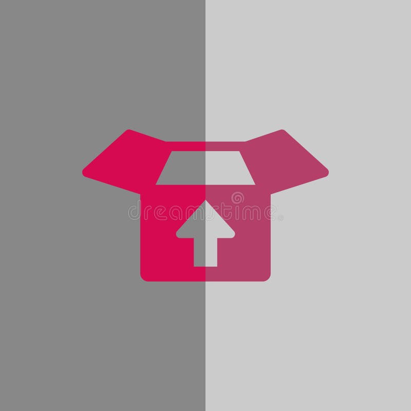 Open Box with Arrow Icon Stock Vector Illustration Flat Design Stock ...