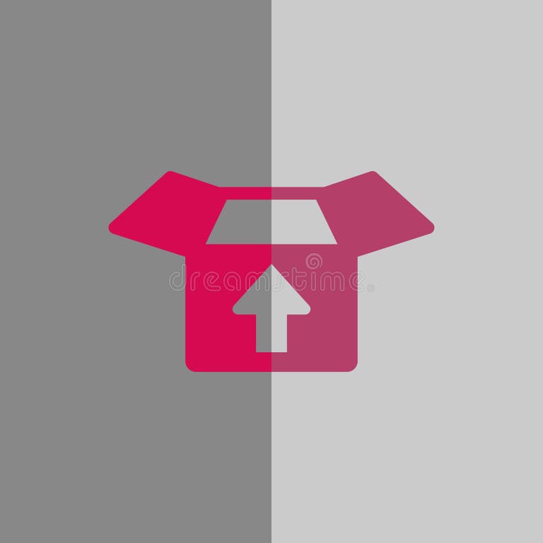 Open Box with Arrow Icon Stock Vector Illustration Flat Design Stock ...