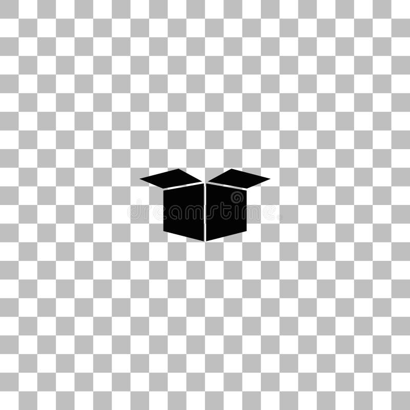 Open box icon flat stock illustration. Illustration of icon - 138146153