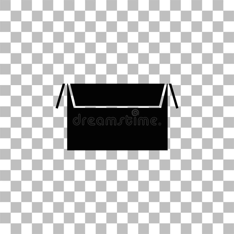 Open box icon flat stock illustration. Illustration of icon - 138146153