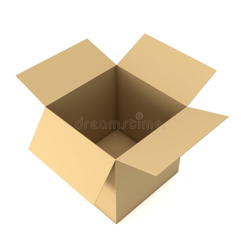 Open box 3d stock illustration. Illustration of paper - 80242009