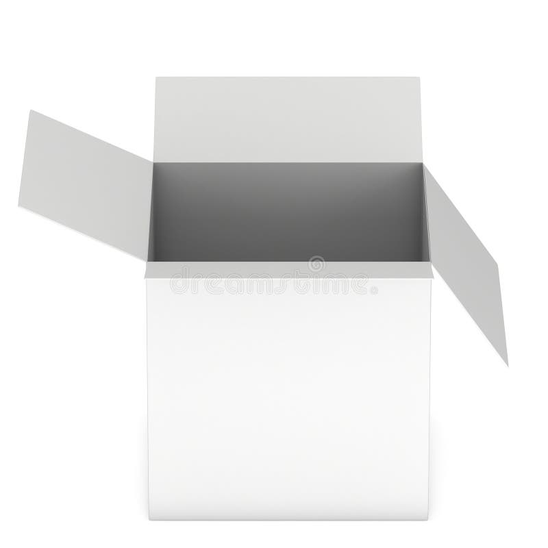 Open box 3d stock illustration. Illustration of grey - 80663521