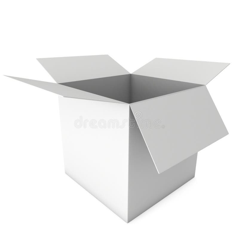 Open box 3d stock illustration. Illustration of package - 80663739