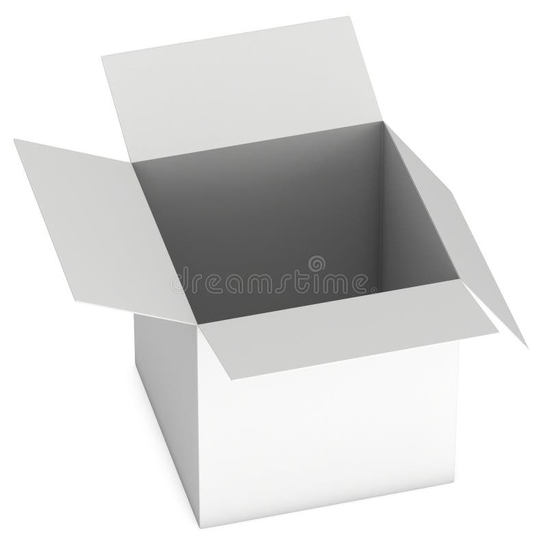 Open box 3d stock illustration. Illustration of glowing - 80664054