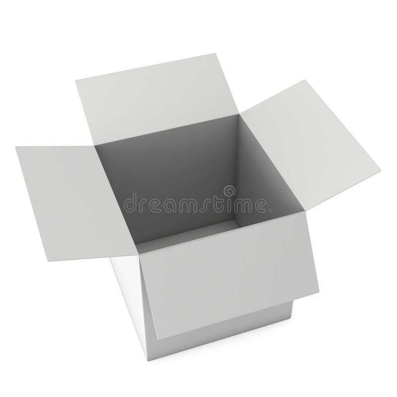 Open box 3d stock illustration. Illustration of carton - 81195556