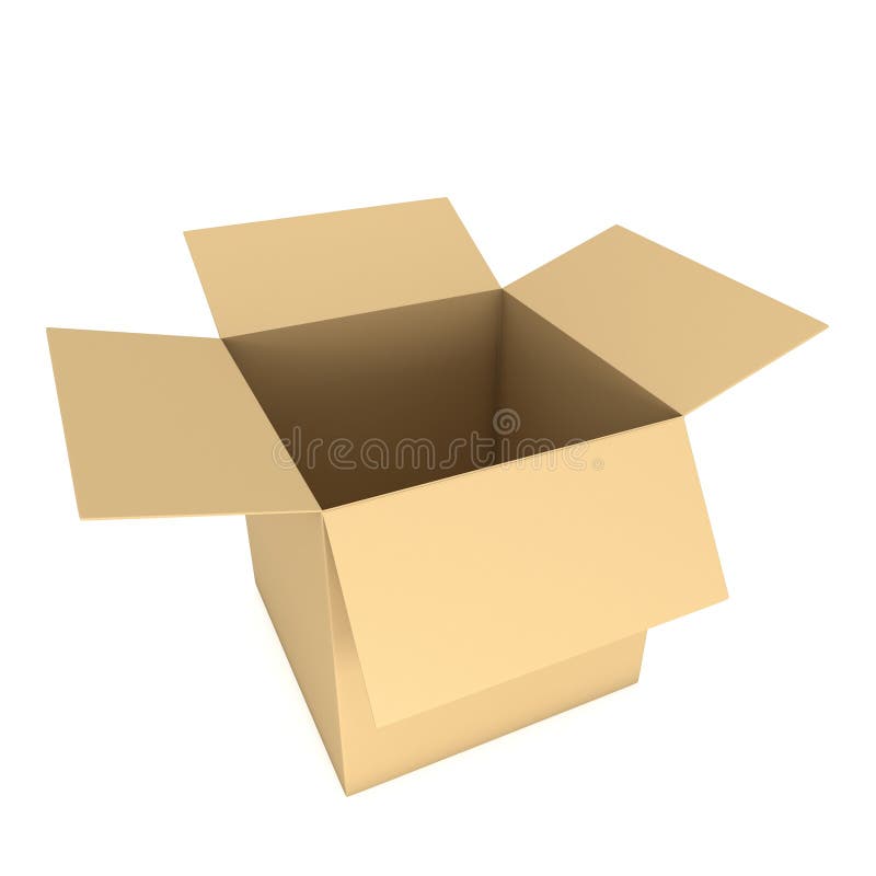 Open box 3d stock illustration. Illustration of presentation - 81439319