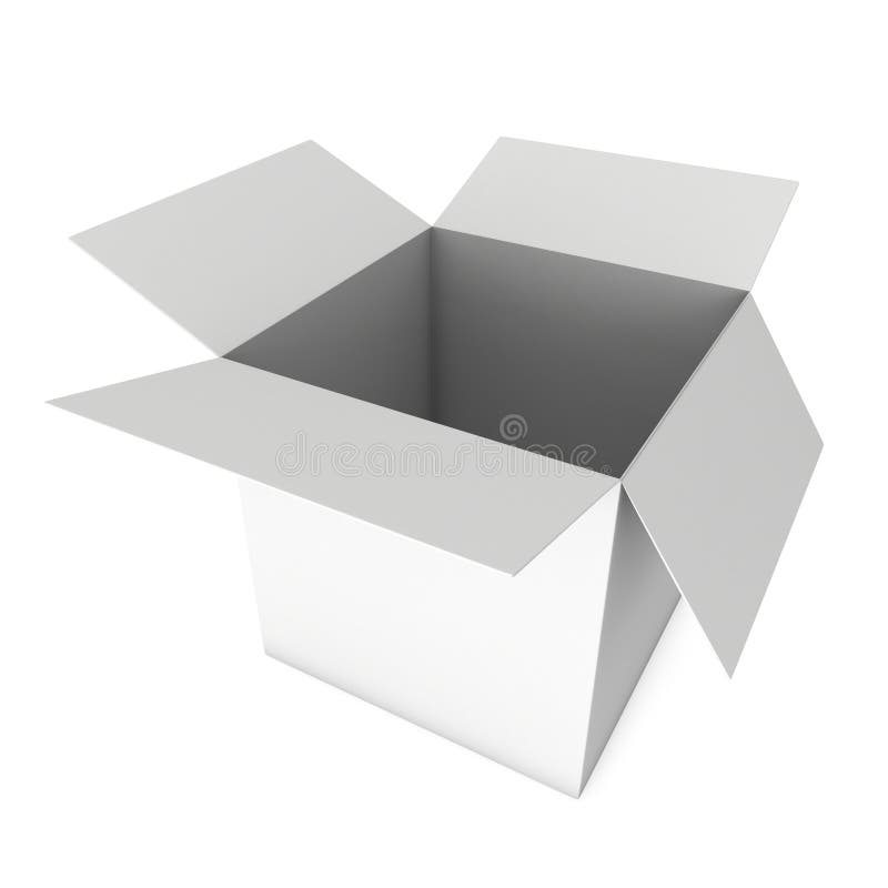 Open box 3d stock illustration. Illustration of presentation - 80663745