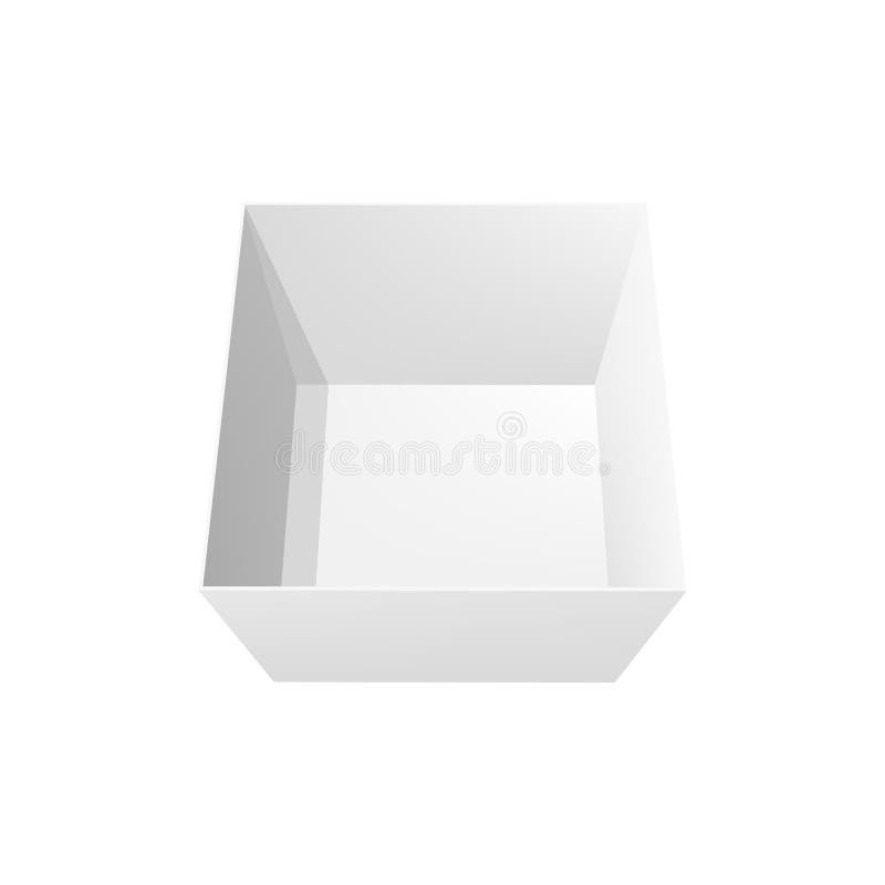 Open Box, 3d Vector Mockup Top View, Package. Stock Vector ...