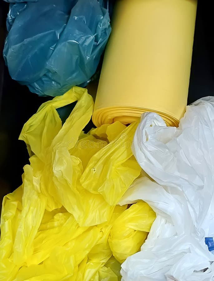 Open Box with Different Polyethylene Garbage Bags Stock Image - Image ...