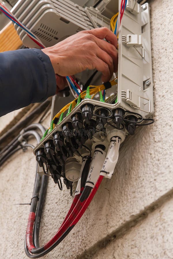 Open Box Fiber Optic Cabling Stock Image - Image of optical, open: 48757959