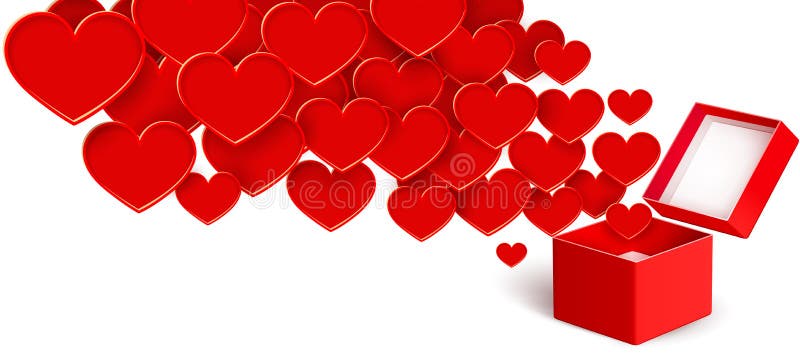 Open Love Heart Gift Box Stock Illustrations – 3,759 Open Love Heart ...