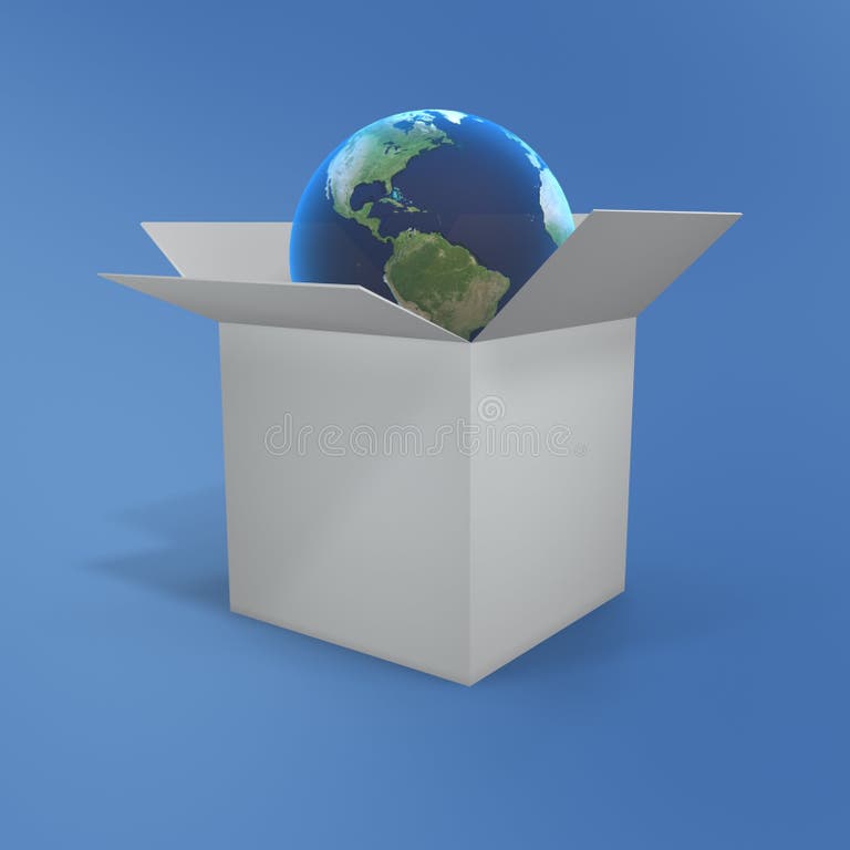 3d Earth Globe Carton Box Stock Illustrations – 360 3d Earth Globe ...