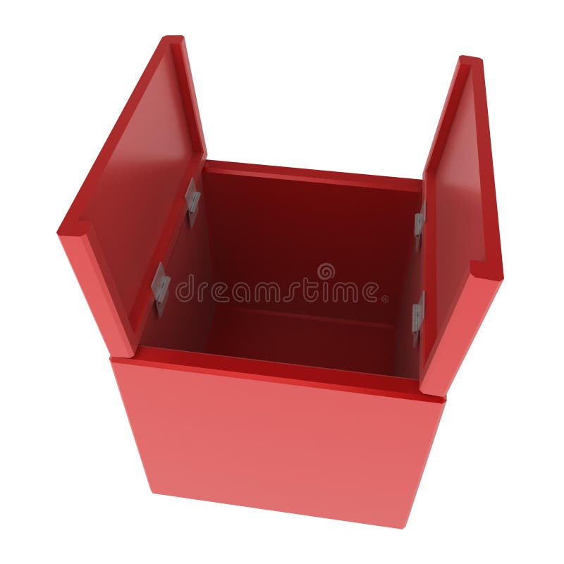 Open Box with Hinges stock illustration. Illustration of cartoon - 5269570