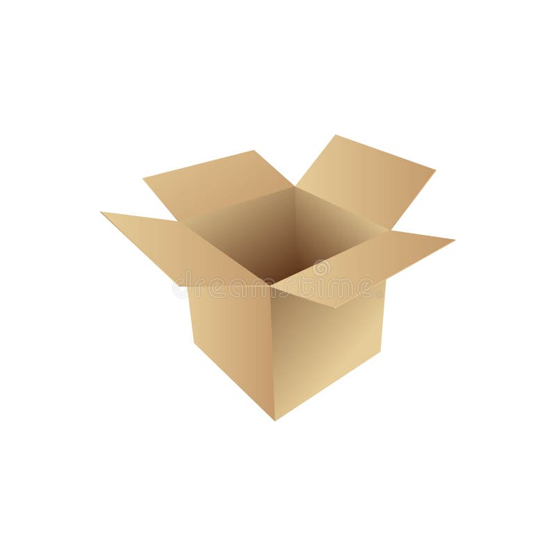 Open box stock illustration. Illustration of open, deliver - 79374372