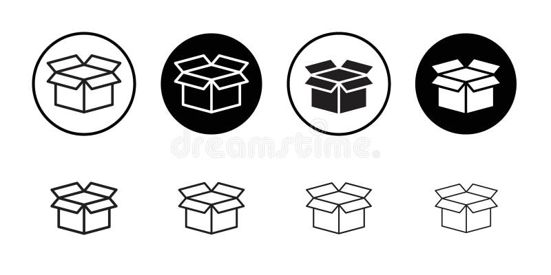 Open Box Icon Isolated Flat Vector in Outline Stock Vector ...