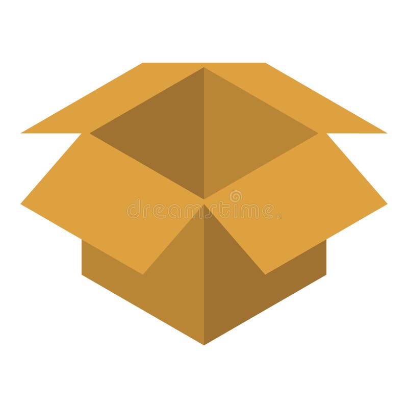 Open Box Icon, Isometric Style Stock Vector - Illustration of order ...