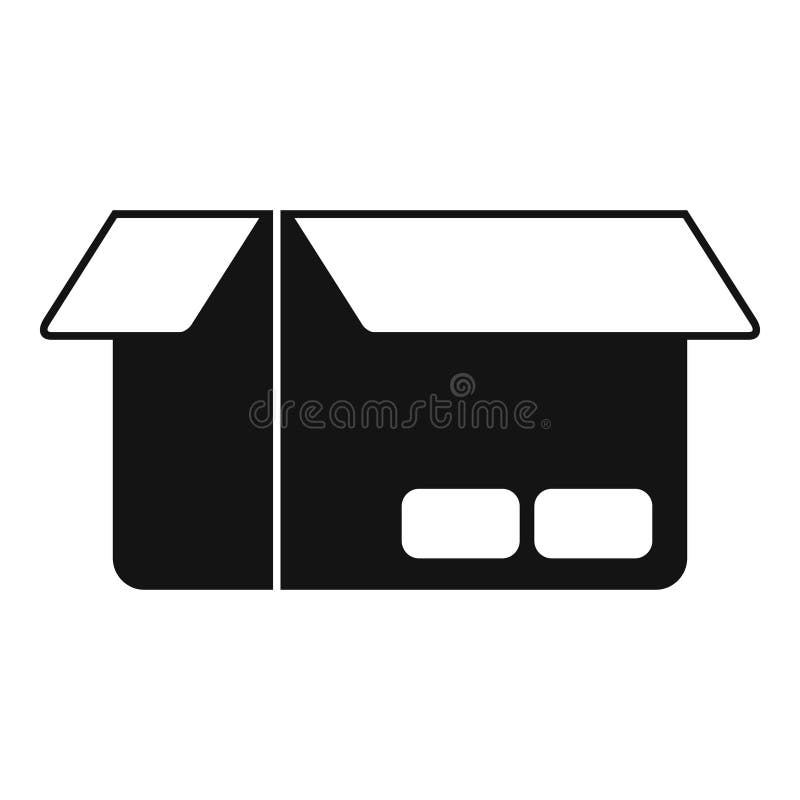 Open Box Icon Representing Storage or Shipping Stock Illustration ...