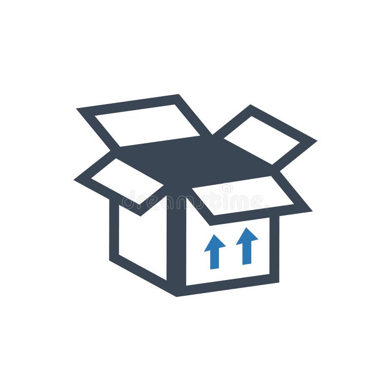 Open box icon stock vector. Illustration of sign, icon - 184250299