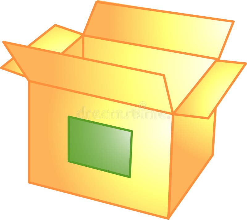 Open box icon or symbol stock vector. Illustration of pack - 4089031