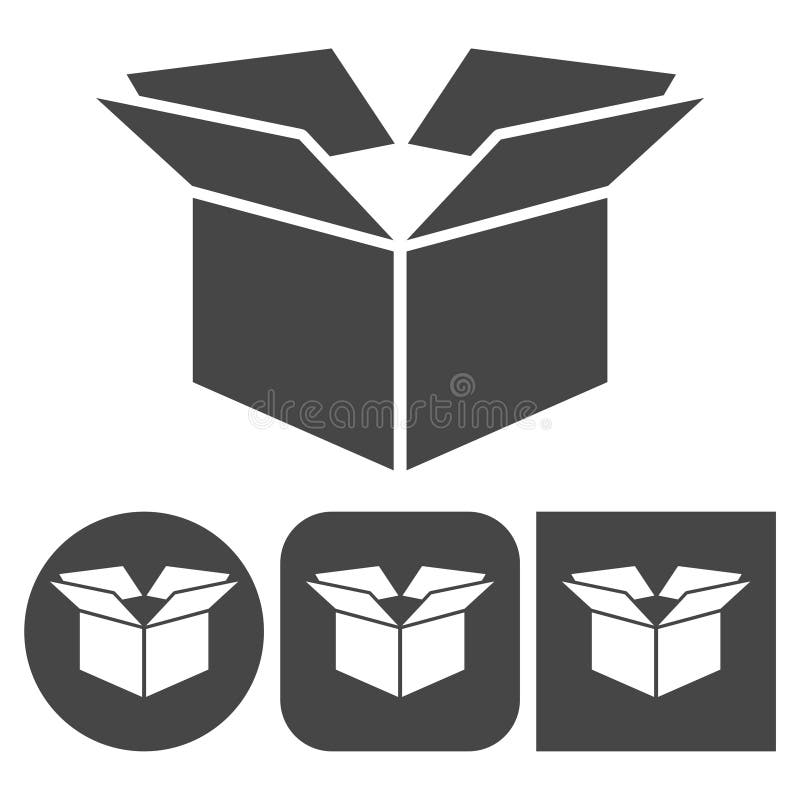 Open Box Icon - Vector Icons Set Stock Vector - Illustration of ...