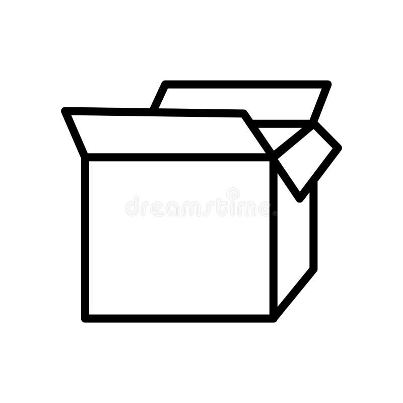 Open Box Icon Vector Isolated on White Background, Open Box Sign ...