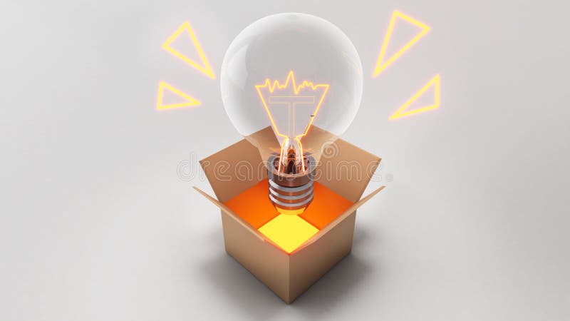 Open the Box of Ideas,creative Thinking Images on a White Background,3D ...