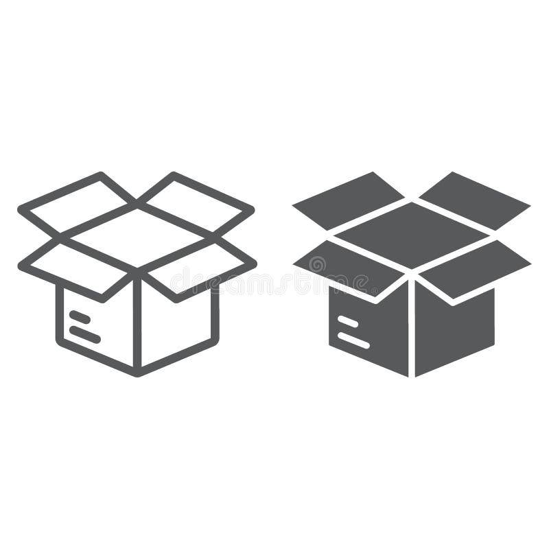 Open Box Thin Line Icon, E Commerce And Marketing Stock Vector ...