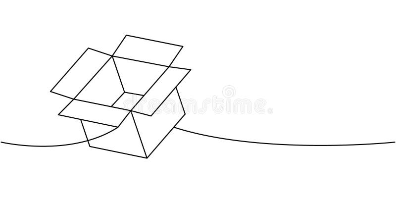 Cardboard Box Open Drawing Stock Illustrations – 1,682 Cardboard Box ...
