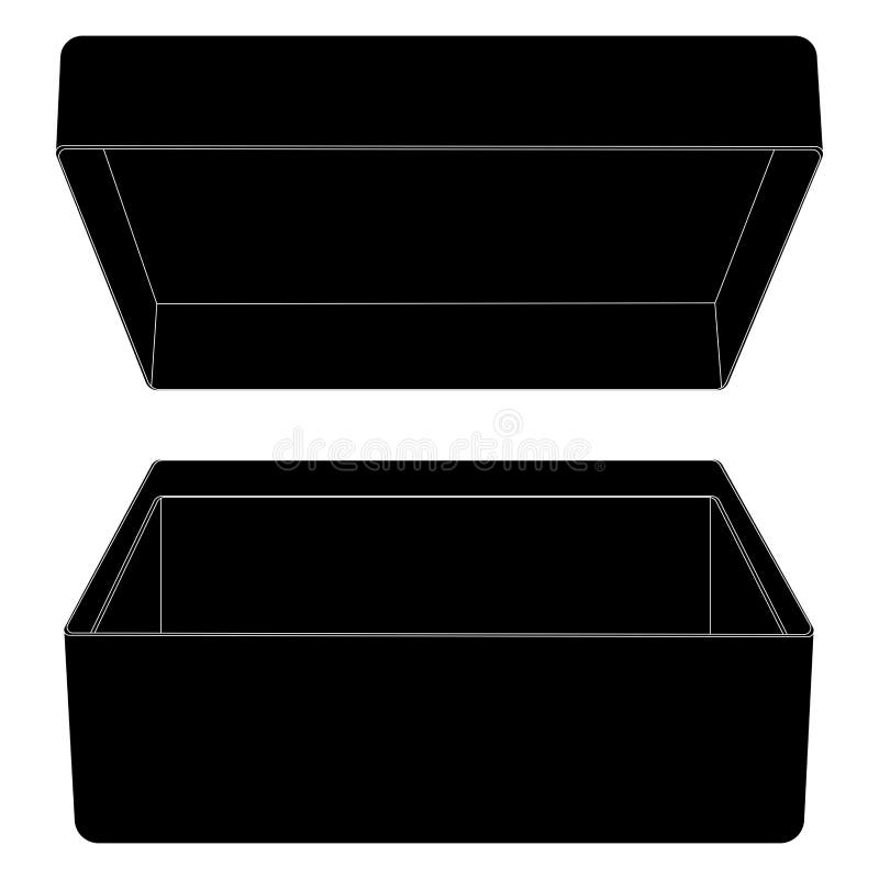 Open Box White Outline Stock Illustrations – 5,220 Open Box White ...