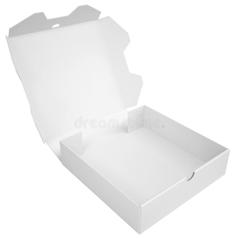 Open a Box of Pizza is Empty Stock Illustration - Illustration of ...