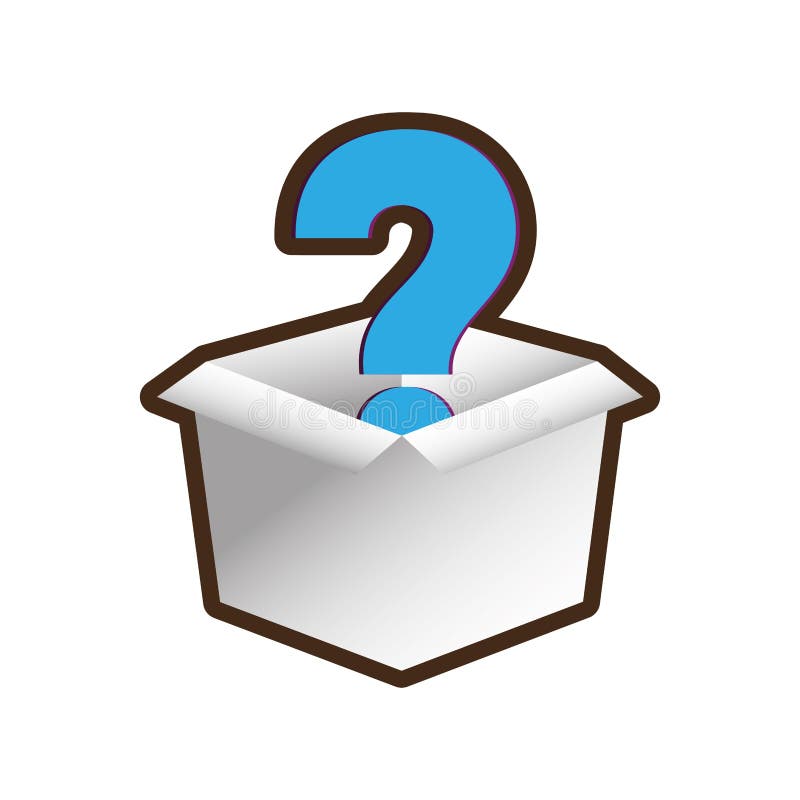 Open Box Question Mark Image Stock Illustration - Illustration of ...