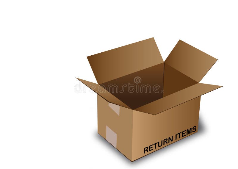 Open Box - Return Items stock illustration. Illustration of packing ...