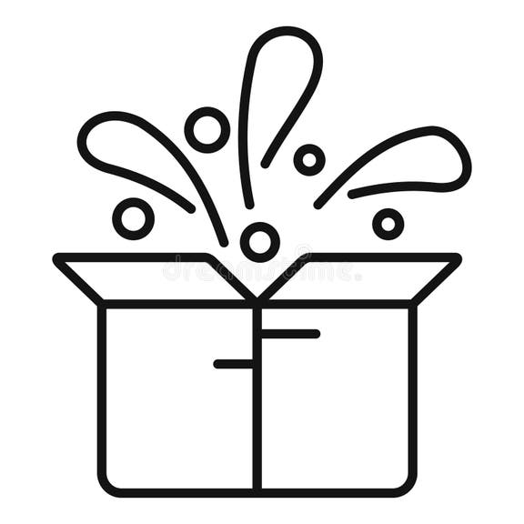 Open Box Surprising with Confetti Exploding from Inside Stock Vector ...