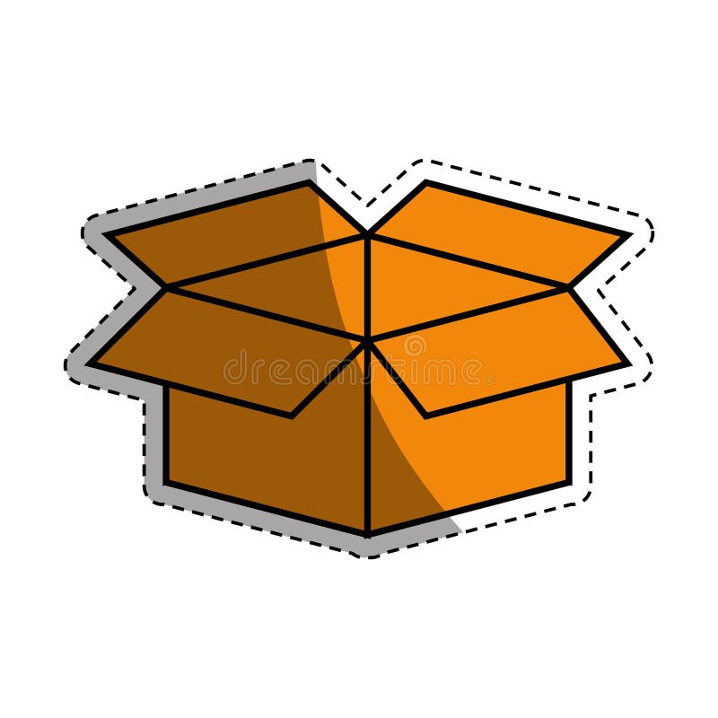 Open box symbol stock illustration. Illustration of element - 82318237