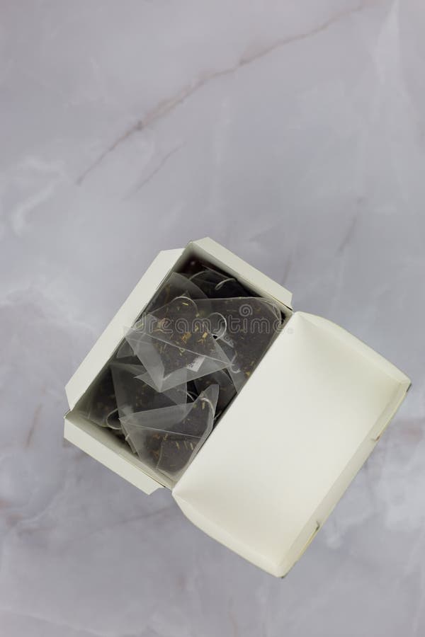 Open box with tea bags stock photo. Image of brewing - 302683566