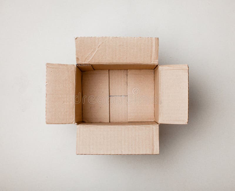 Open box for things stock image. Image of karton, brown - 140728529
