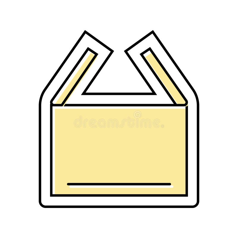 Open Box Unpacking Loading Contents Color Icon Vector Illustration ...