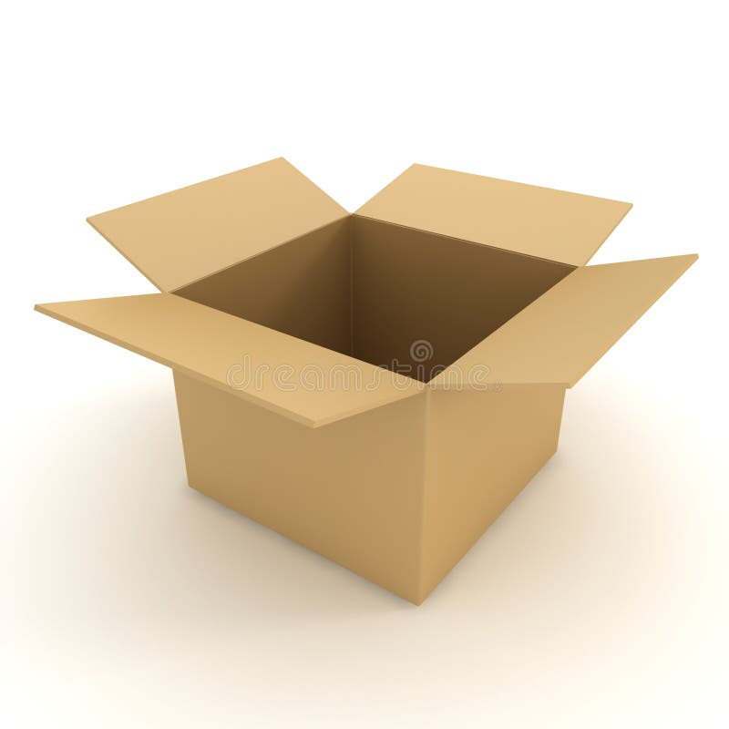 Open cute cardboard box stock vector. Illustration of express - 7300633