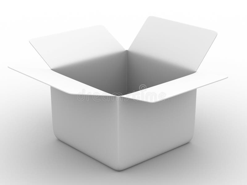 White Blank Open Box Isolated Stock Illustrations – 20,380 White Blank ...