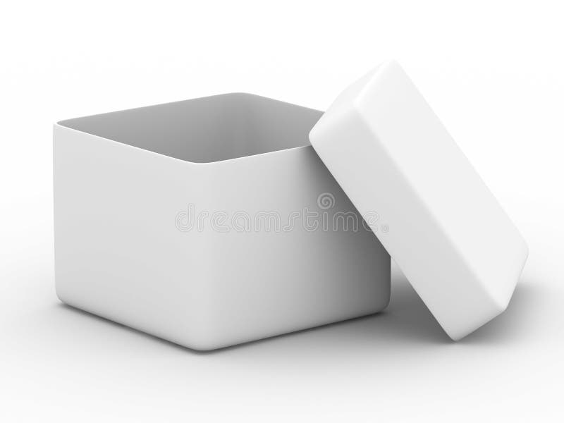 Template White Round Open Box Stock Vector - Illustration of container ...