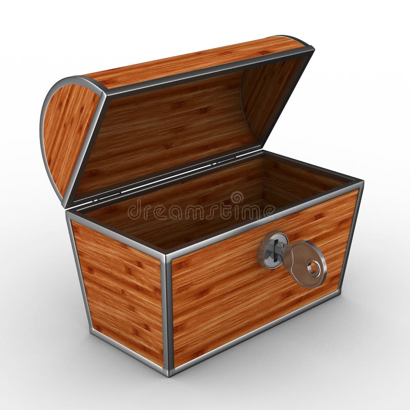 Empty treasure chest stock vector. Illustration of case - 13314777