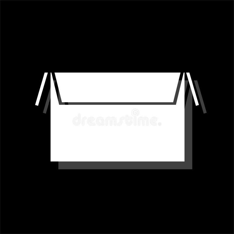 Open box icon flat stock illustration. Illustration of icon - 138146153