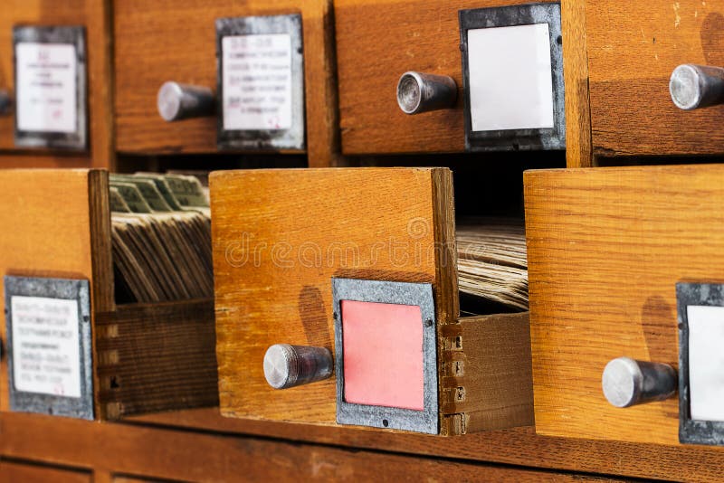 Open Boxes in the Old Archive Stock Image - Image of education, file ...