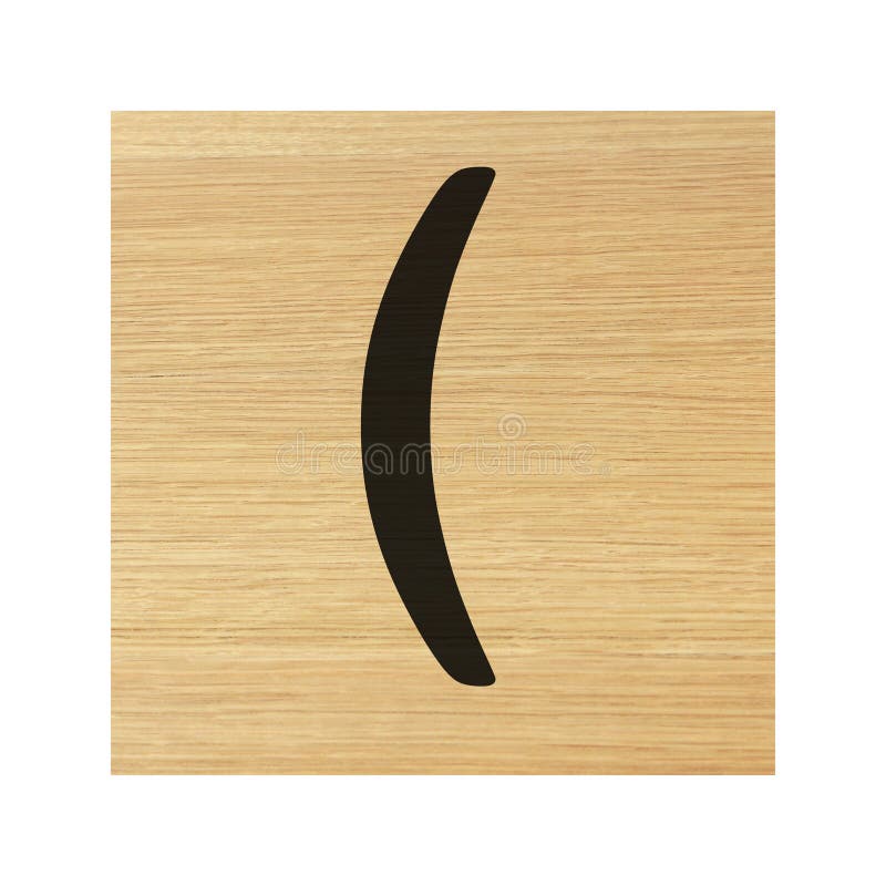 Open Bracket Sign Wood Block Stock Image - Image of isolated, business ...