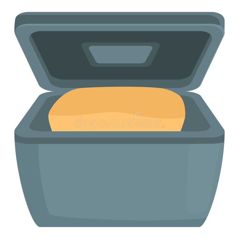 Open Bread Maker Icon Cartoon Vector. Electric Kitchen Device Stock ...