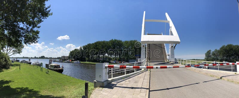 Open bridge over a canal stock image. Image of netherlands - 186236245