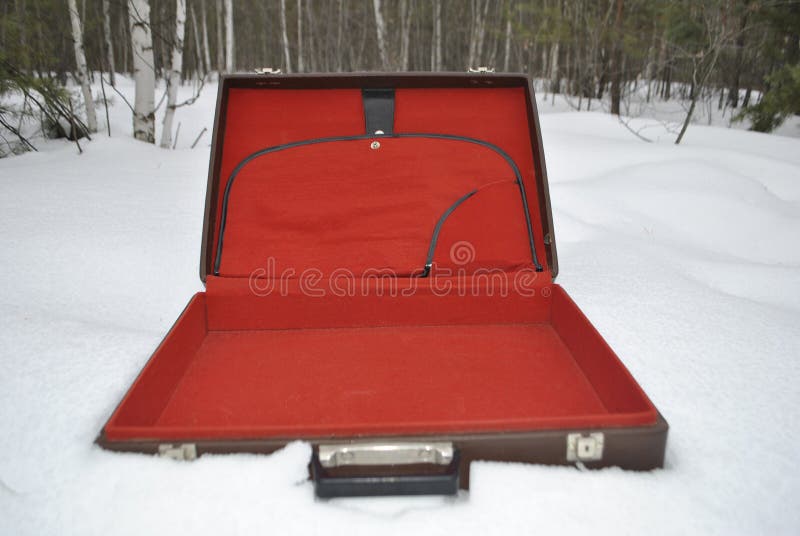 Open briefcase. stock image. Image of close, classic - 176795185