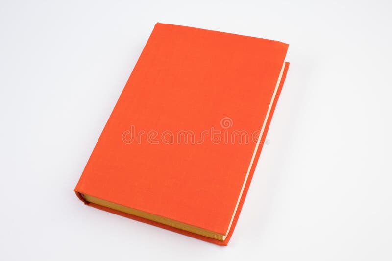 Open Bright Orange Book Isolated on White Background Stock Image ...