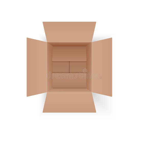 Top Down View Open Empty Cardboard Box Stock Illustrations – 17 Top ...